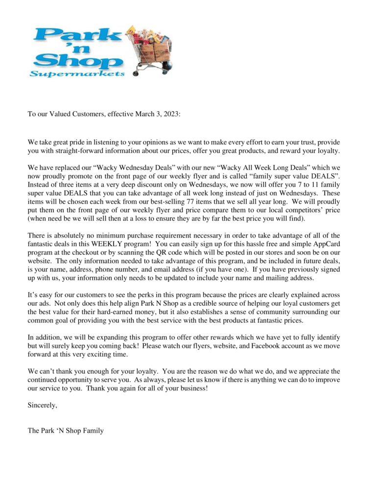 Departments | Park N Shop